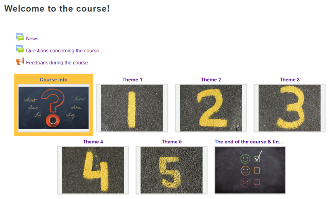 Quick instructions: Course templates (Kickstart format) | TUNI Moodle
